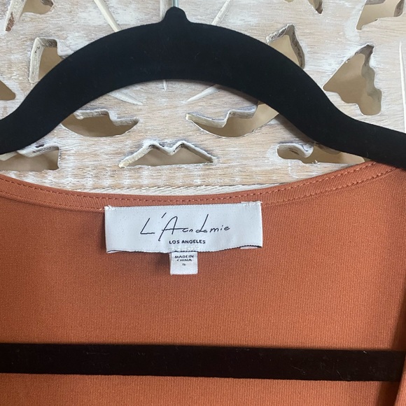 L'Academie | Dresses | Lacademie The Judy Midi Dress In Terracotta S ...